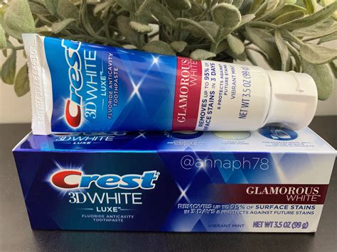 Crest 3d White Luxe Glamorous White Toothpaste 99g Each Beauty