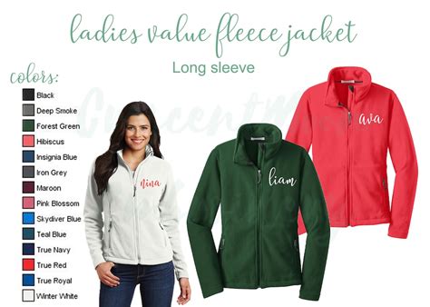 Personalized Ladies Value Fleece Jacket Monogrammed Jacket