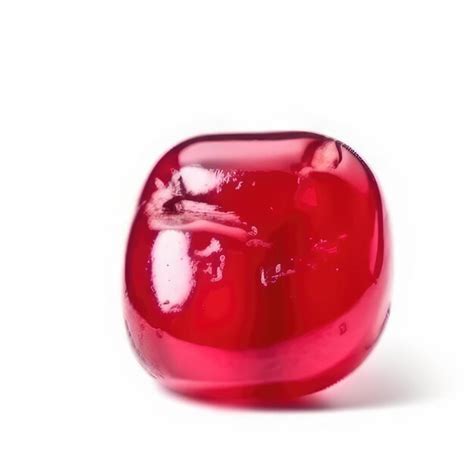 Premium Photo A Red Glass Object With A Reflection Of A Bird In It