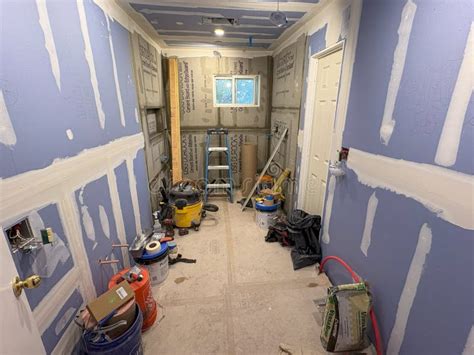Construction Site Ready For Finishing Touches In A Residential Bathroom