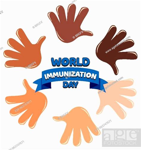 Poster Design For World Immunization Day Illustration Stock Vector