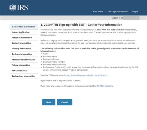 Ptin Application How To Guide