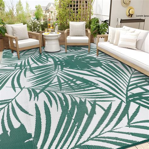 Amazon De Famibay Teppich Outdoor Wetterfest Terrasse Teppich Outdoor