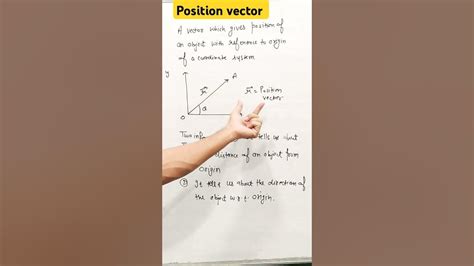 Position Vector Vector Class 11 Youtube