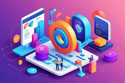Crm Software Isometric Vector Illustration Client Data Analytics And