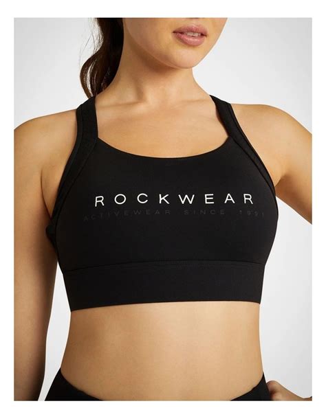 Rockwear Sprint High Impact Sports Bra In Black Myer