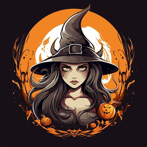 Premium Vector Halloween Witch Vector Illustration