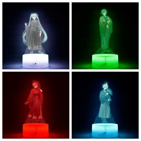 6 Styles Hatsune Miku Cartoon 3d Anime Nightlight 16 Colors Remote Control