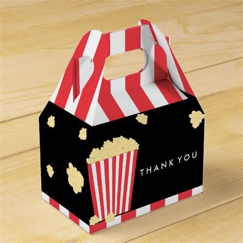 Popcorn Movie Bucket Birthday Party Favor Boxes Zazzle Party Favor