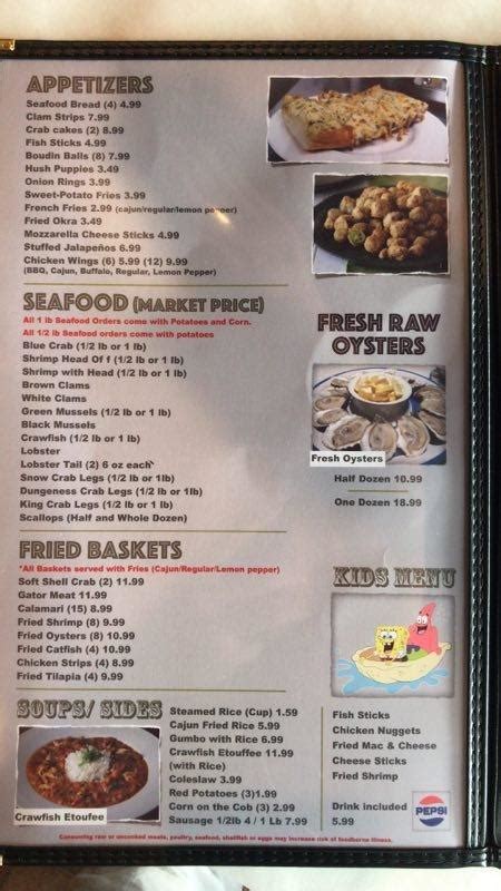 Menu At Storming Crab Seafood Restaurant Clarksville