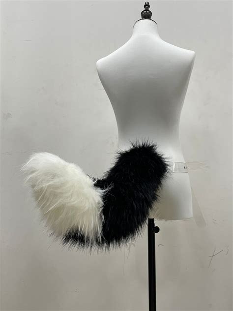 Movable Fursuit Tail Waggle Tail Swing Tail Fox Tail Black Tail White Wolf Cosplay Furry Partial