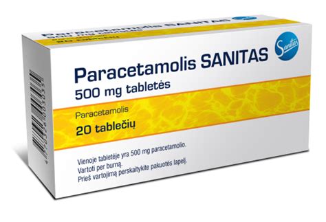 Paracetamolis Sanitas 500 Mg Tabletės N20 Internetinėje Mano