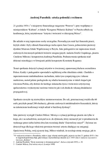 Pdf Andrzej Panufnik Sztuka Polemiki Z Reżimem