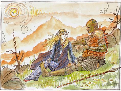 Orc And Elf Commission By Zyphryus On Deviantart