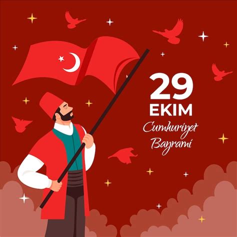 Premium Vector 29 Ekim Celebration Illustration