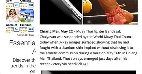 Muay Thai Fighter Suspended For Titanium Shin Implants Imgur