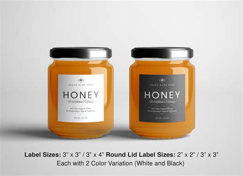 Honey Jar Labels Template Jam Jar Label Custom Jar Label Round Jar