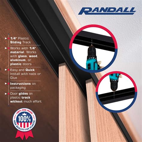 Randall Manufacturing 1 4 Plastic Sliding Door Track