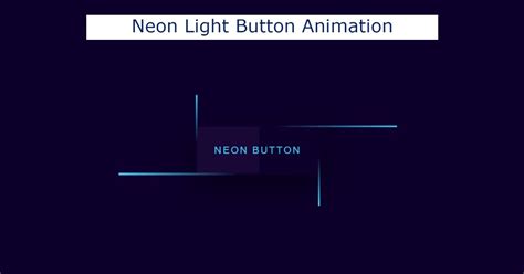 Neon Light Button Animation Using Html Css