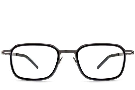 Rectangular Black Titanium Glasses Blacksheep