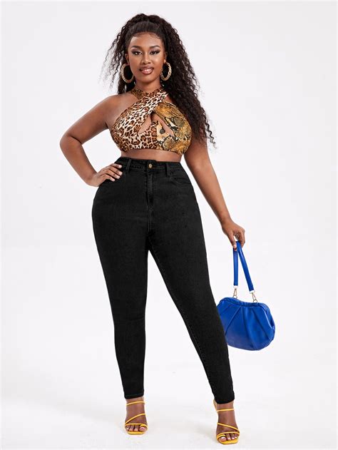 Shein Sxy Plus Curvy High Stretch Skinny Jeans Shein Uk
