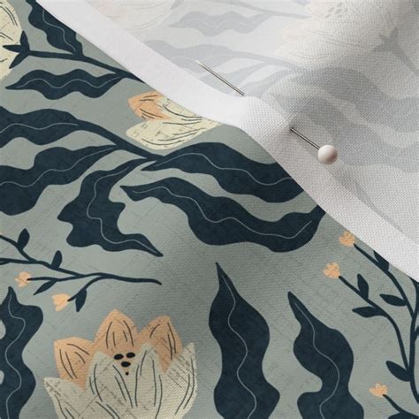 Small Berty Modern Victorian Damask Fabric Spoonflower