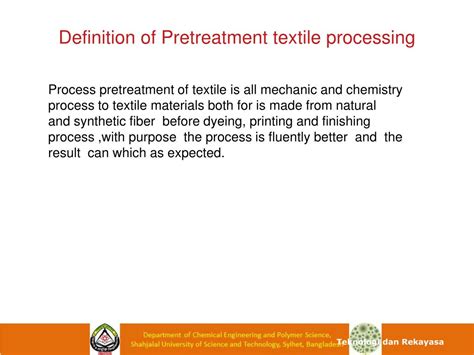 Ppt Operation Pretreatment Process Of Textile Powerpoint Presentation
