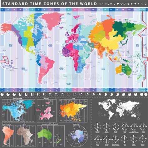Time Zones Of The World Map Large Version Printable Time Zone Map