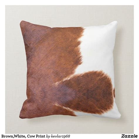 Brownwhite Cow Print Throw Pillow Zazzle Estampa De Vaca