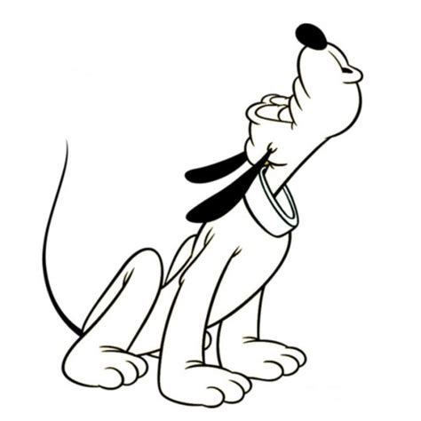 Coloriage Pluto Aboie Dessin Gratuit à Imprimer
