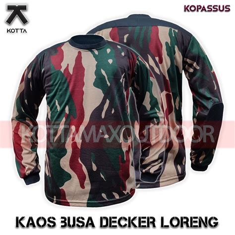 Jual Kaos Decker Loreng Kopassus Kaos Loreng Kopassus Kaos Panjang Loreng Tni Shopee Indonesia