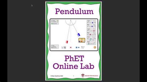 phet simulation online lab period of a pendulum by step by step science