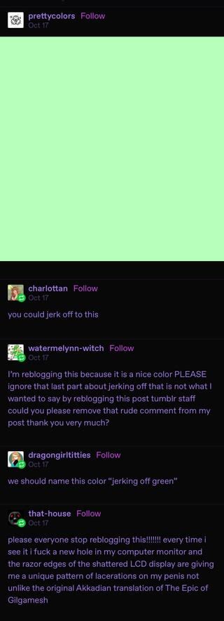 Jerking Off Green R Curatedtumblr