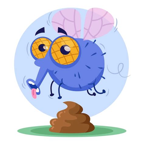 Premium Vector Hand Drawn Fly Cartoon Illustration