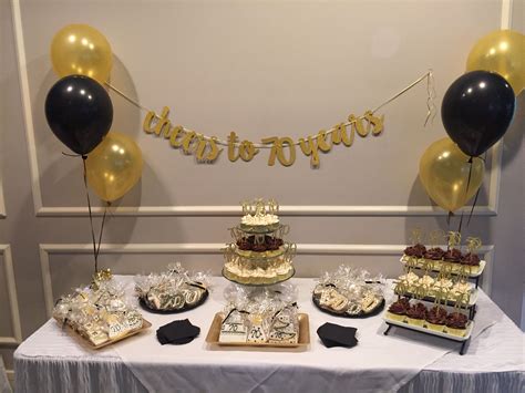 70th Birthday Cake Table Decorations Table Decoration