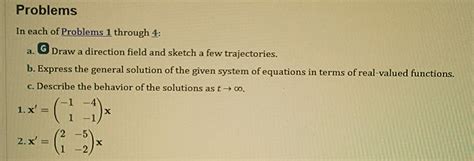 Solved Problemsin Each Of Problems 1 ﻿through 4a ﻿g Draw A