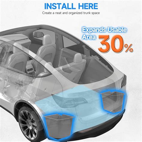 Waterproof Car Storage Waterproof Rear Trunk Organizer For Tesla Model