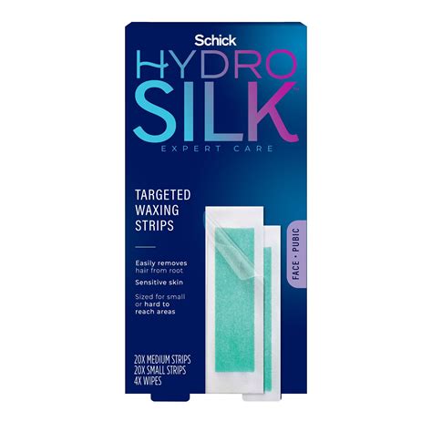 Schick Hydro Silk Ready To Use Targeted Waxing Strips Kit For Face And Pubic 40 Ct