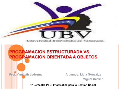 Programacion Estructurada Vs Programación A Objetos Pptx