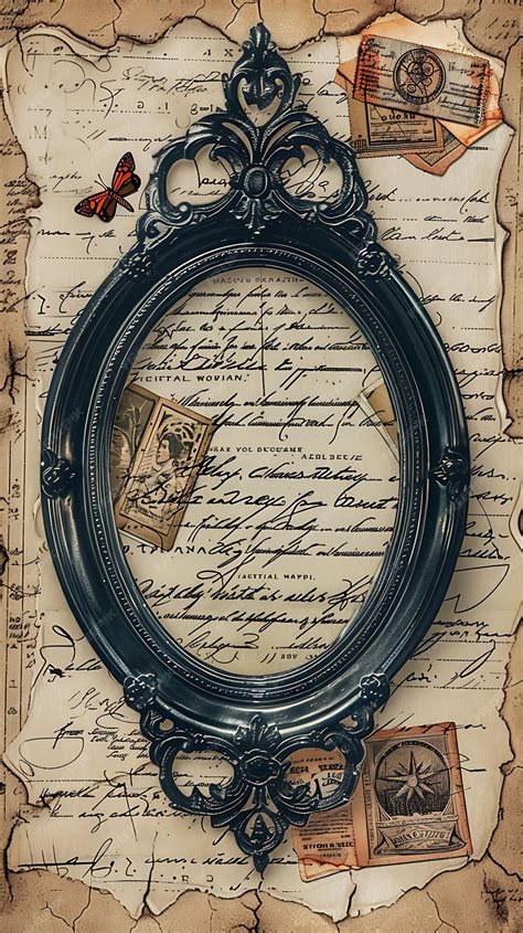 Etched Glass Texture With Vintage Postcards Etching Collage Creative