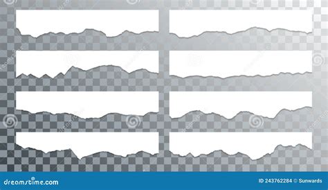 Torn Edges Of Paper Craft Design Elements Vector Collection Ripped Edges Paper Borders