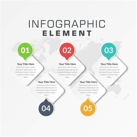 Simple Shape Timeline Infographic Vector Template For Business Stock Illustration Illustration