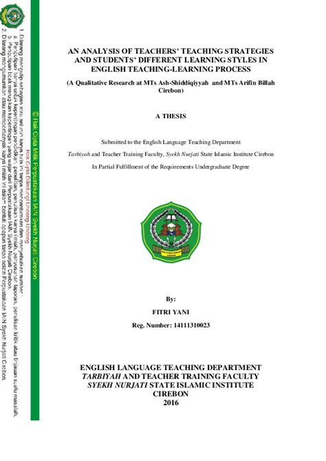 Pdf An Analysis Of Teachers Teaching Strategiesand Students