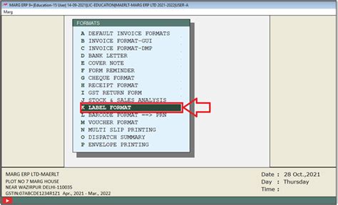 What Is The Process Of Label Format In Marg Software