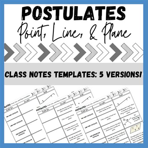 Point Line And Plane Postulate Notes By Exponentially More Fun