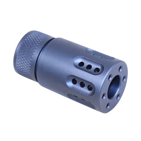 Ar 9mm Mini Slip Over Barrel Shroud With Multi Port Muzzle Brake Anodized Grey Guntec Usa