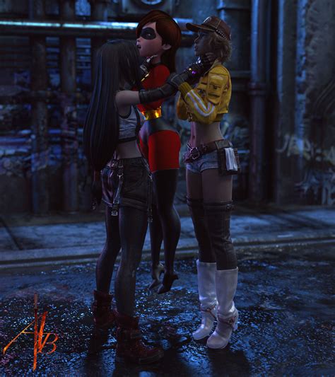 Tifa Strangle Helen And Cindy Right Side View By Ab Dragonfist7777 On