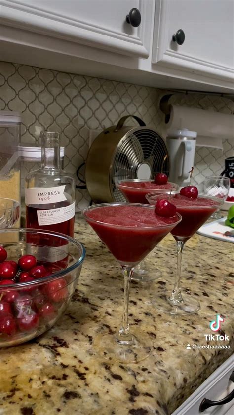 Frozen Cherry Espresso Martini Recipe With A Twist Of Rose Infused Gin