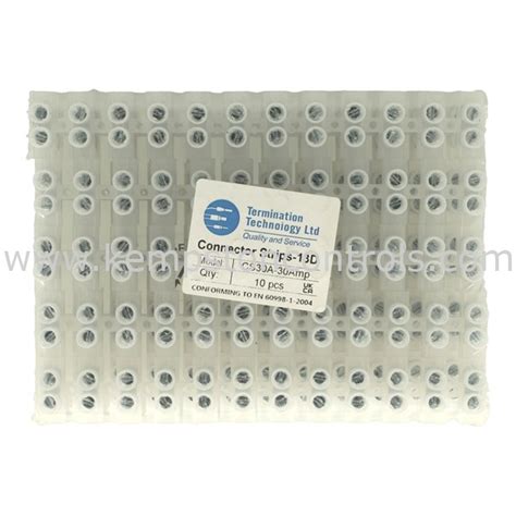 Termination Technology Cs30a Tt Connector Strip 12 Way Polythene 30a