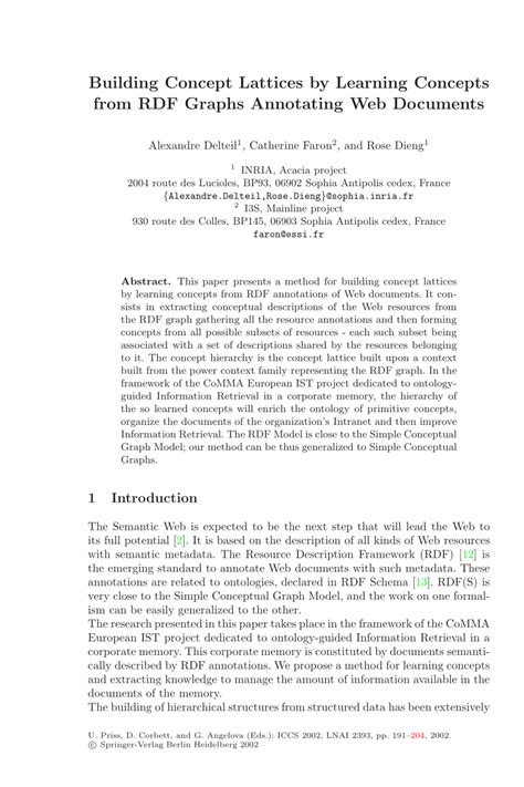 Pdf Building Concept Lattices By Learning Concepts From Rdf Graphs Annotating Web Documents
